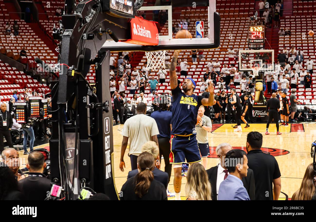 Kentavious Caldwell-Pope of Denver Nuggets pendant les échauffements ...