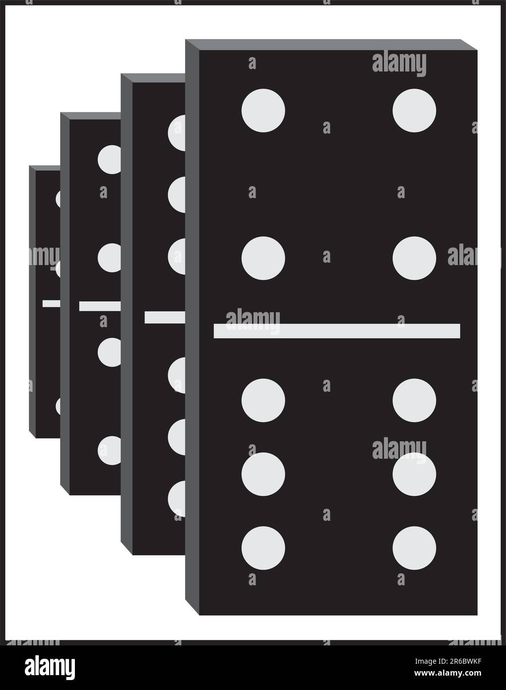 Domino piece Banque d'images vectorielles - Alamy