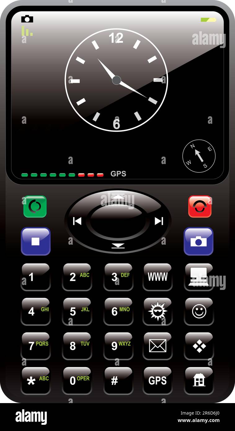 Téléphone cellulaire modèle 1, ancien modèle avec boutons et écran plus ...