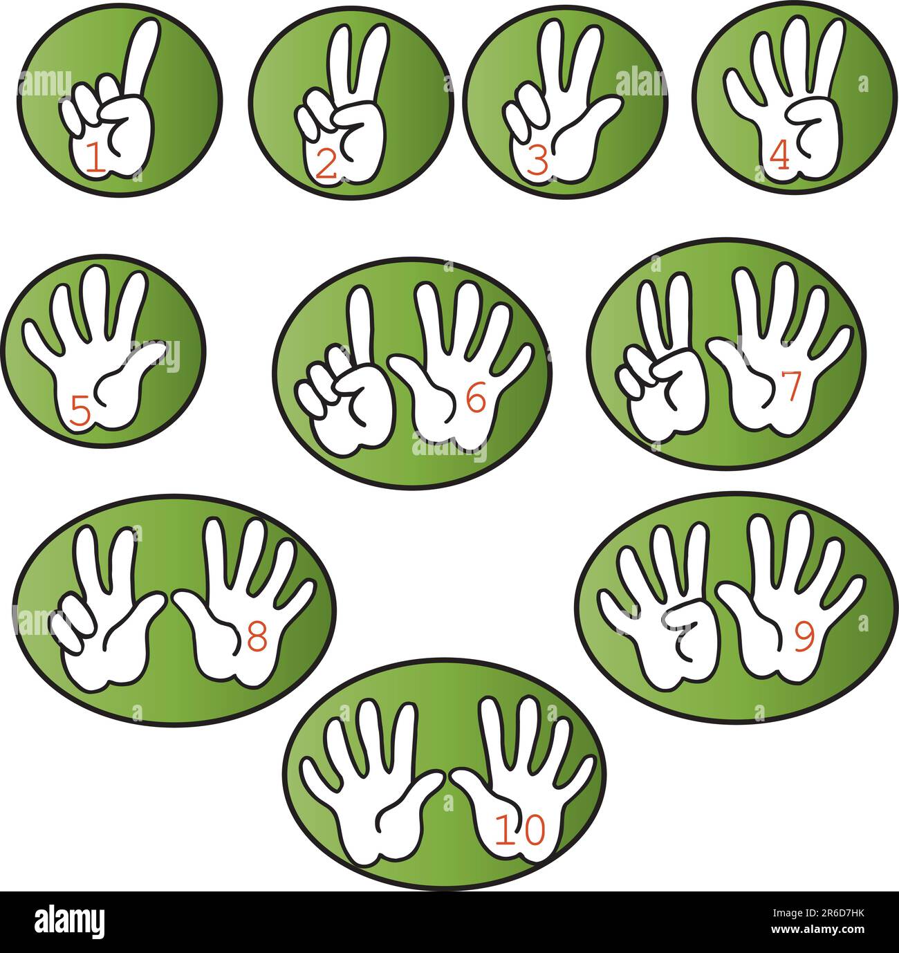 10 doigts Banque d'images vectorielles - Alamy