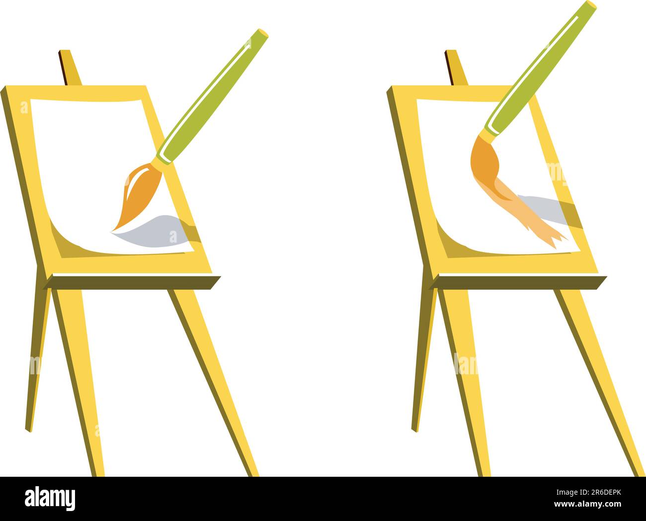 Chevalet de peinture aquarelle Banque d'images vectorielles - Alamy