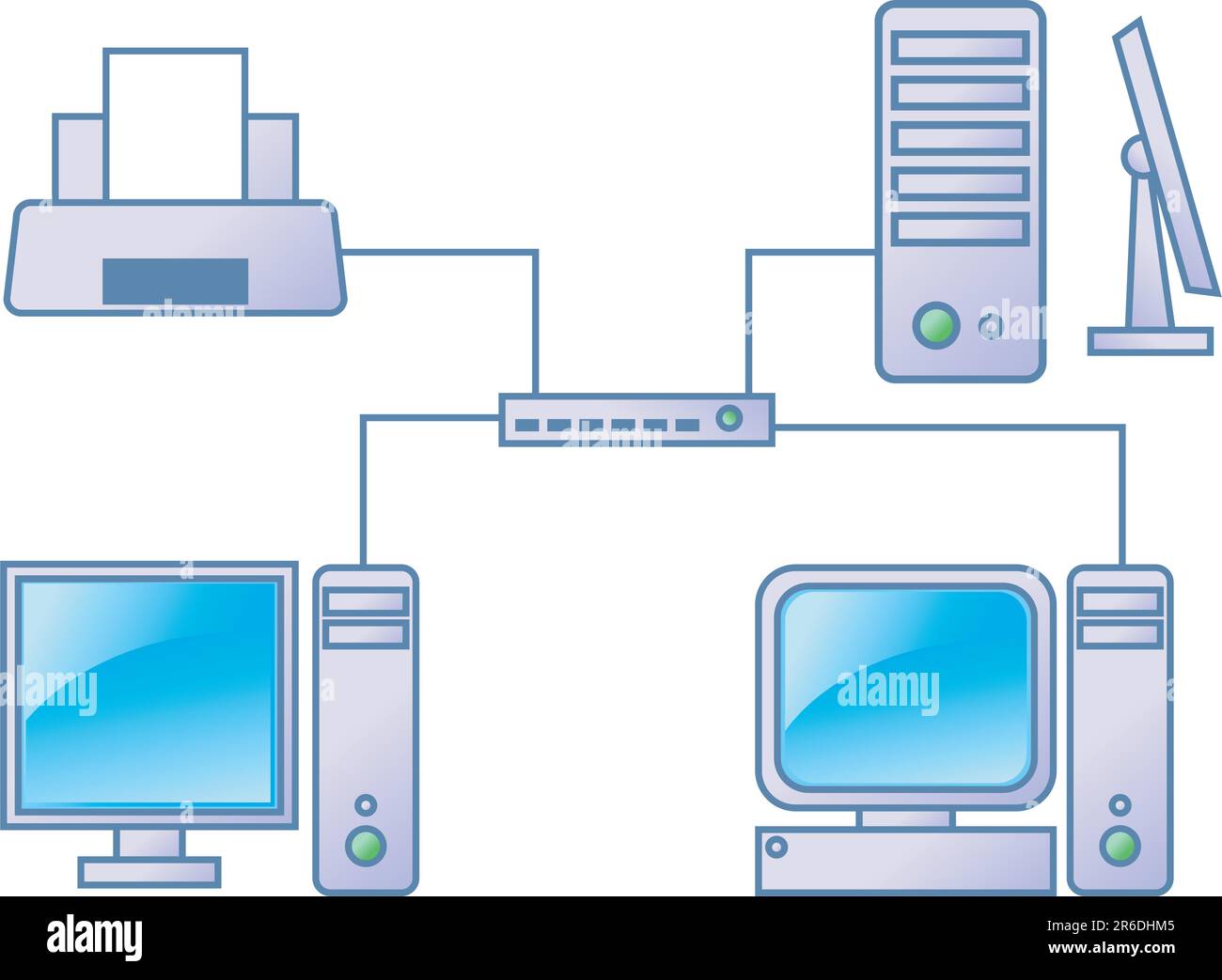 Réseau informatique Banque d'images vectorielles - Alamy