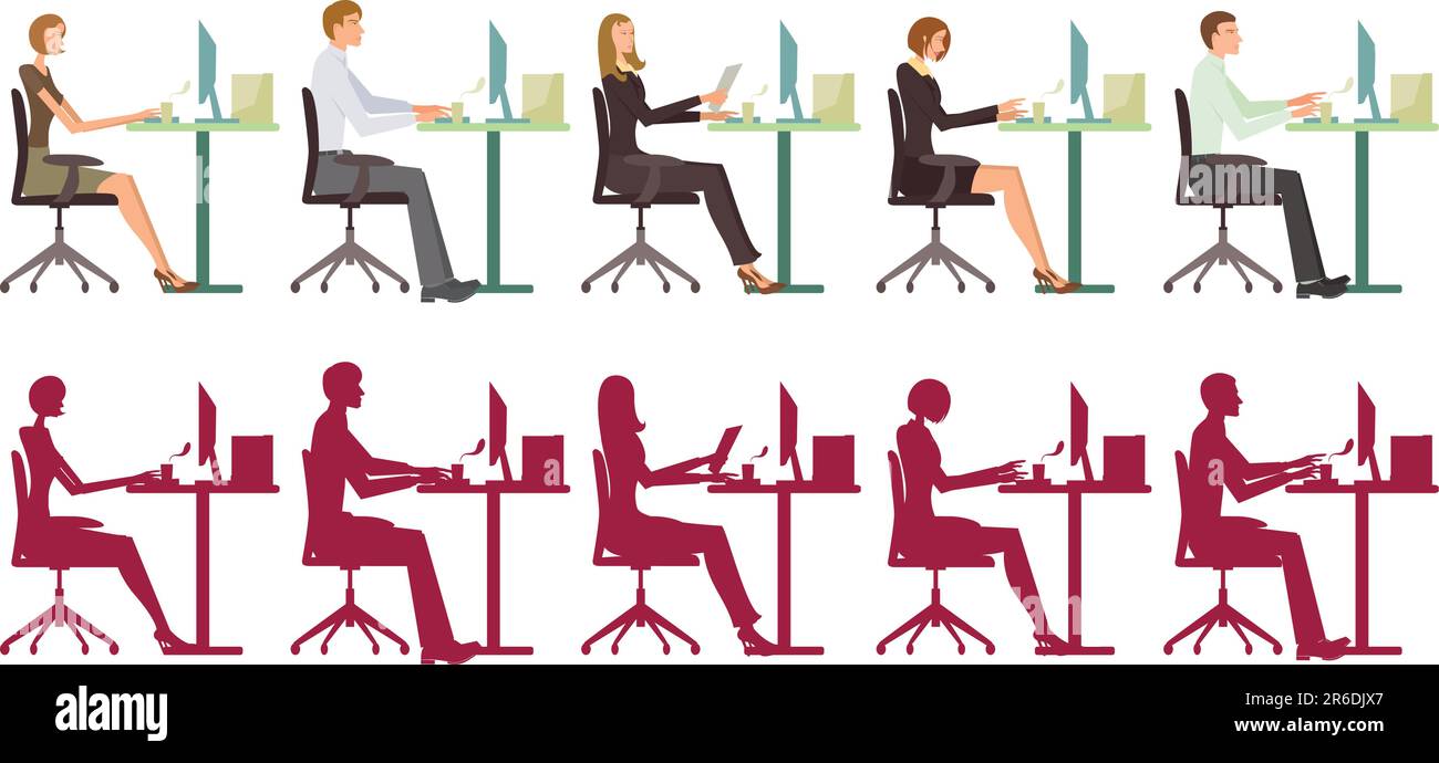 Personnel travaillant Banque d'images vectorielles - Alamy
