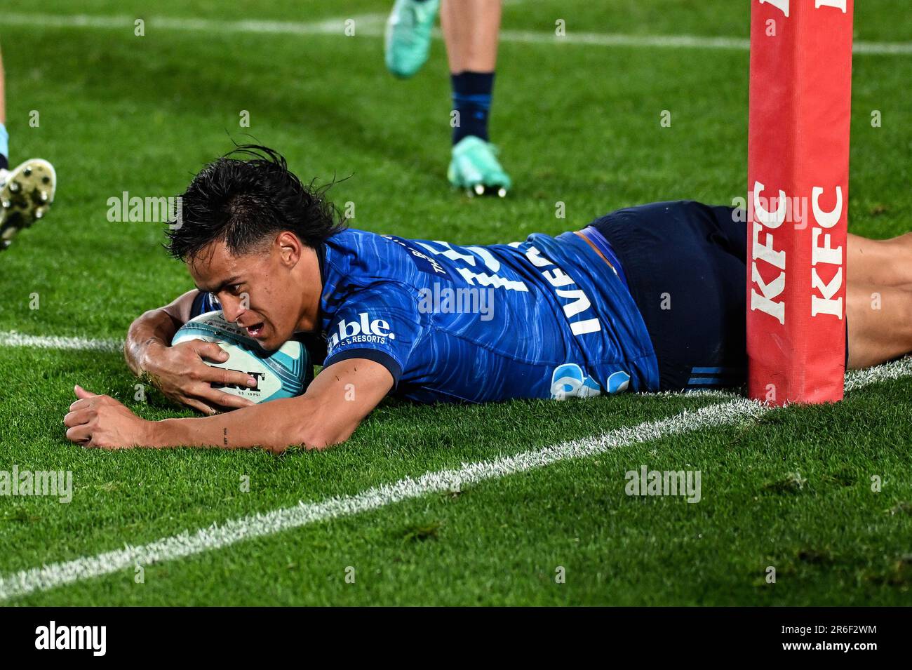 Auckland, Nouvelle-Zélande. 09th juin 2023. Zarn Sullivan of the Blues ...