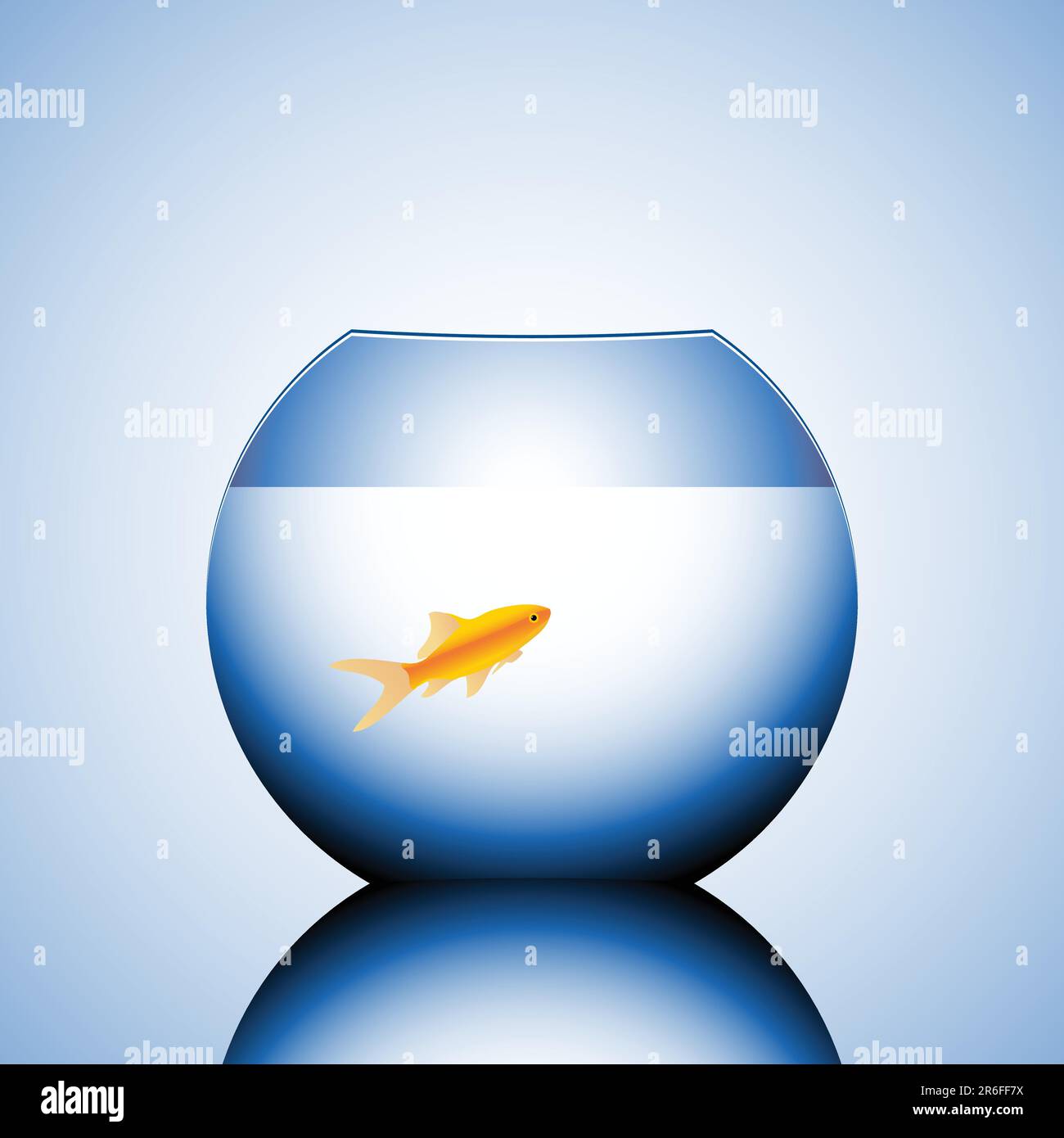 Poissons dans un verre Banque d'images vectorielles - Alamy