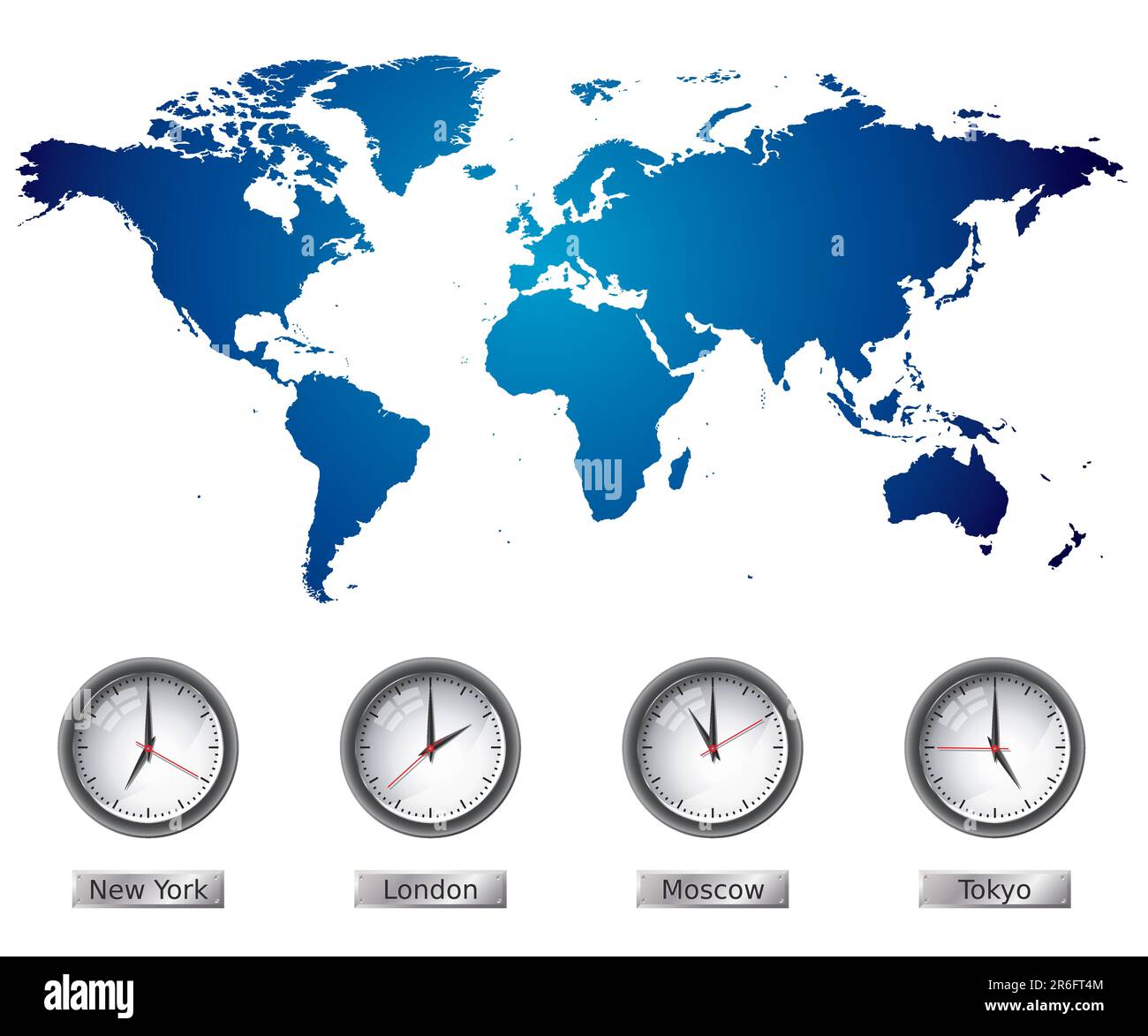 Carte du monde avec fuseaux horaires. Veuillez consulter mon portfolio ...