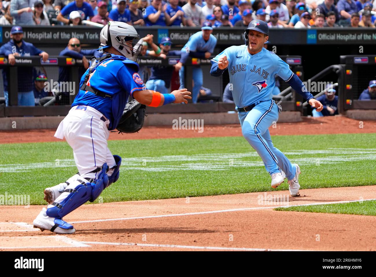 FLUSHING, NY - JUNE 04: Toronto Blue Jays Center Fielder Daulton Varcho ...