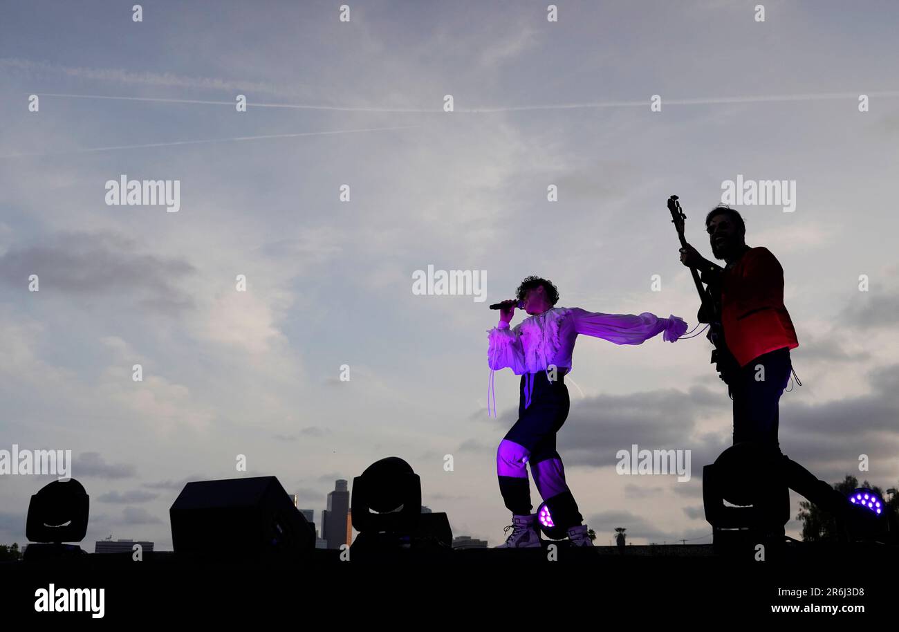 Luka Bazulka, left, and Daniel Zuker of The Scarlet Opera perform on ...
