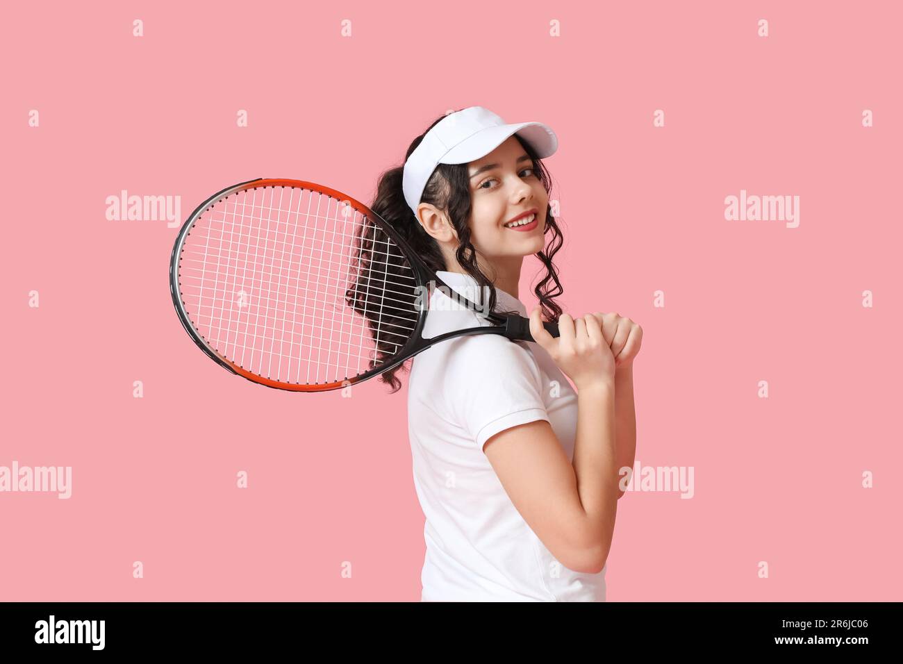 Joueur de tennis chez les adolescentes Banque de photographies et d ...