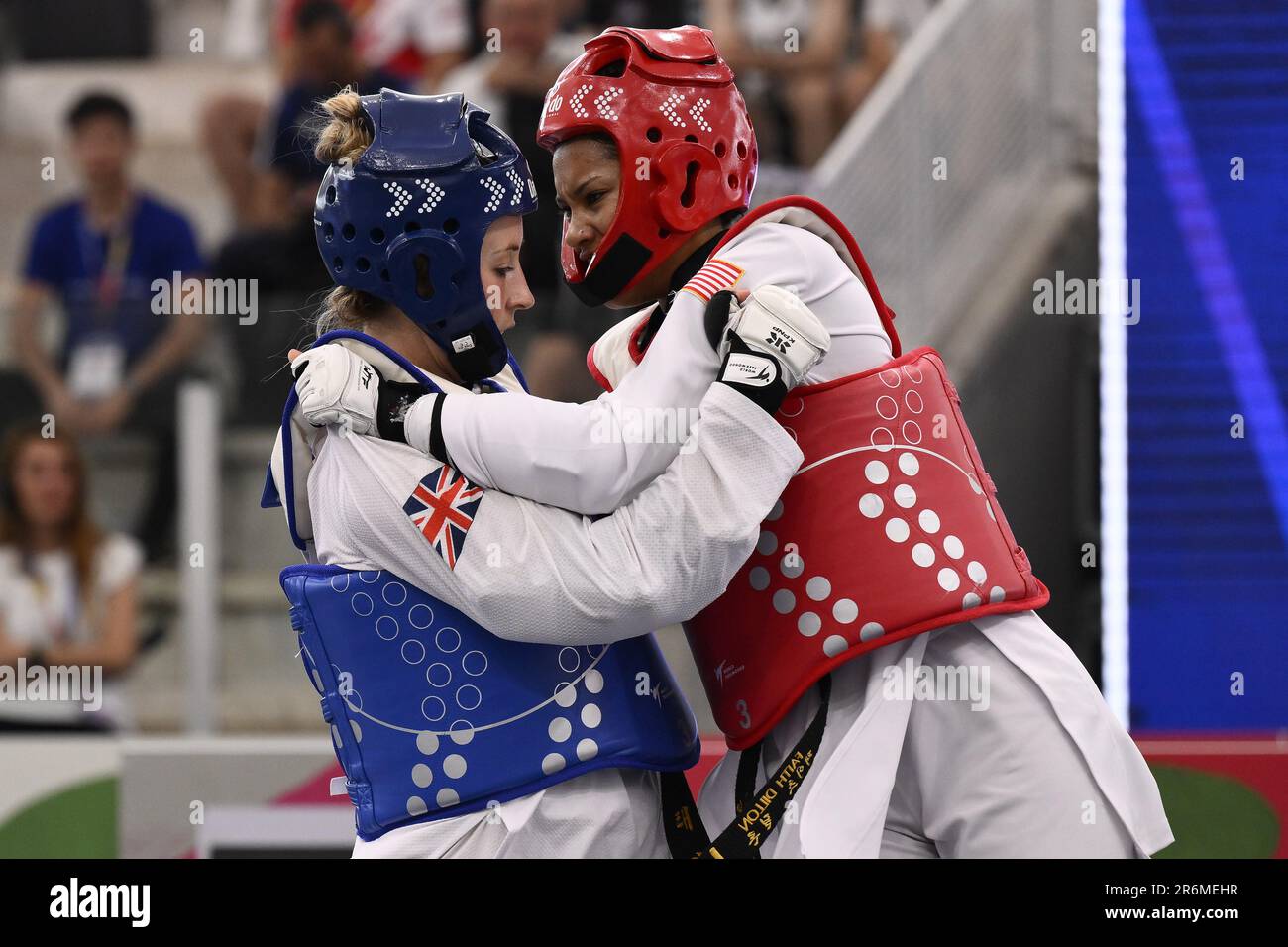 Jade JONES (GBR) contre Faith DILLON (USA) pendant les demi-finales de ...