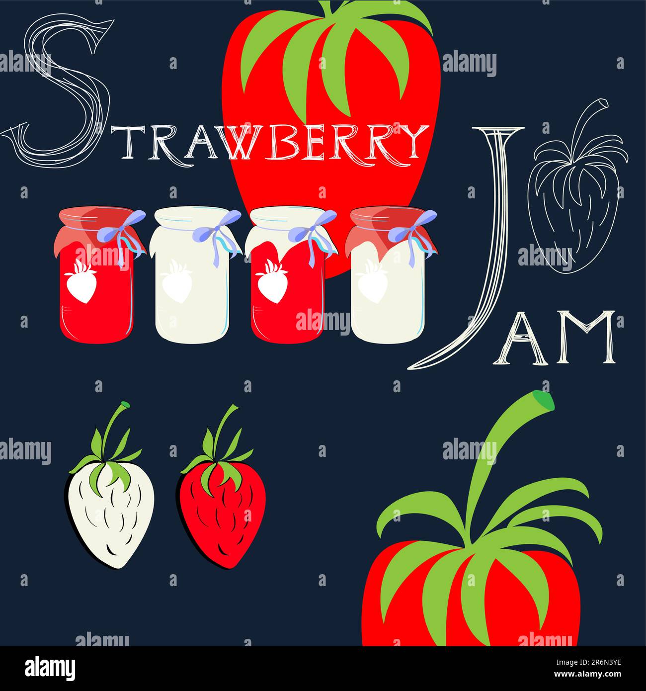 Strawberry confiture Banque d'images vectorielles - Alamy
