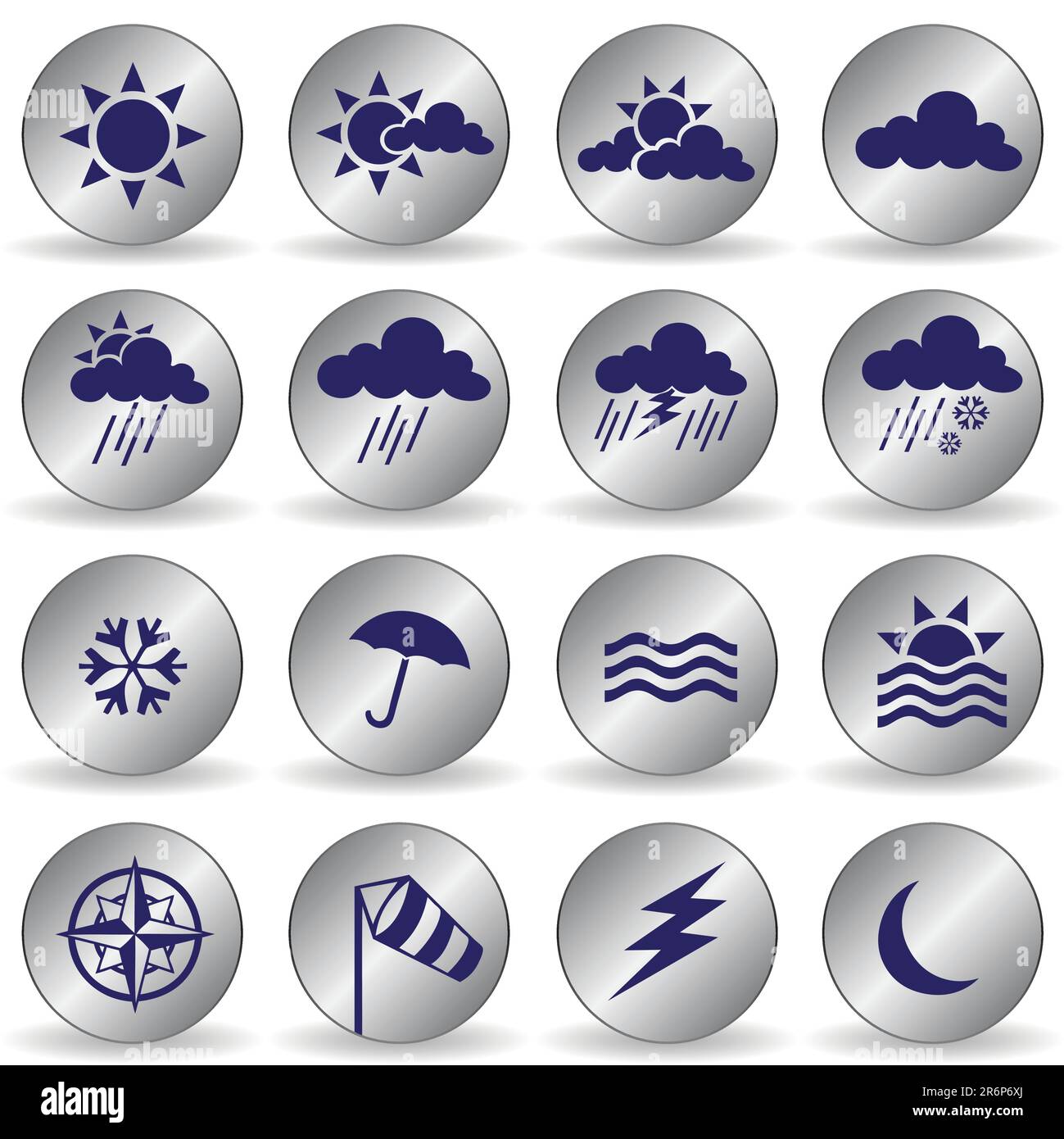 Icônes météo Banque d'images vectorielles - Alamy