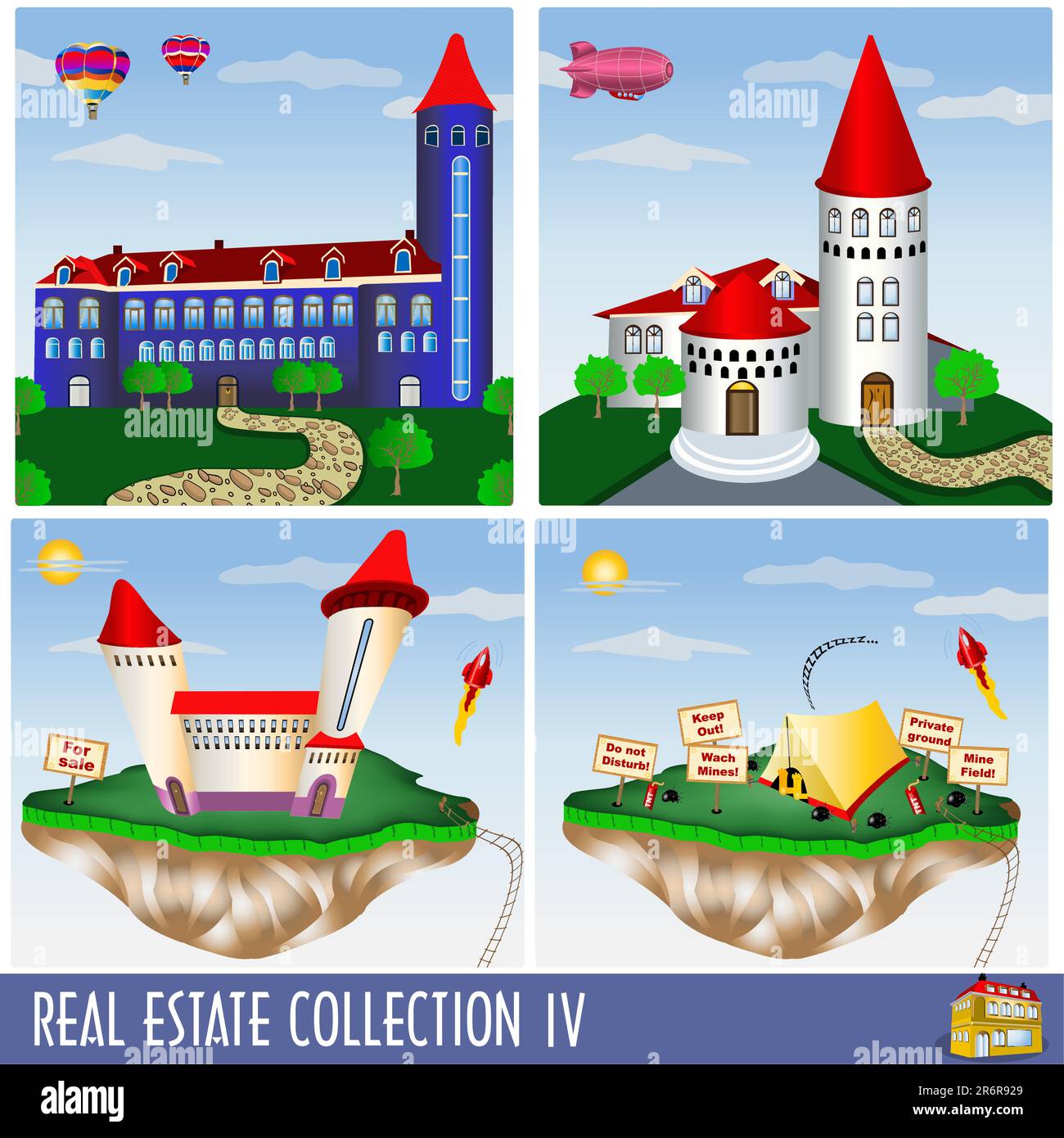 Grand jardin de pays Banque d'images vectorielles - Alamy