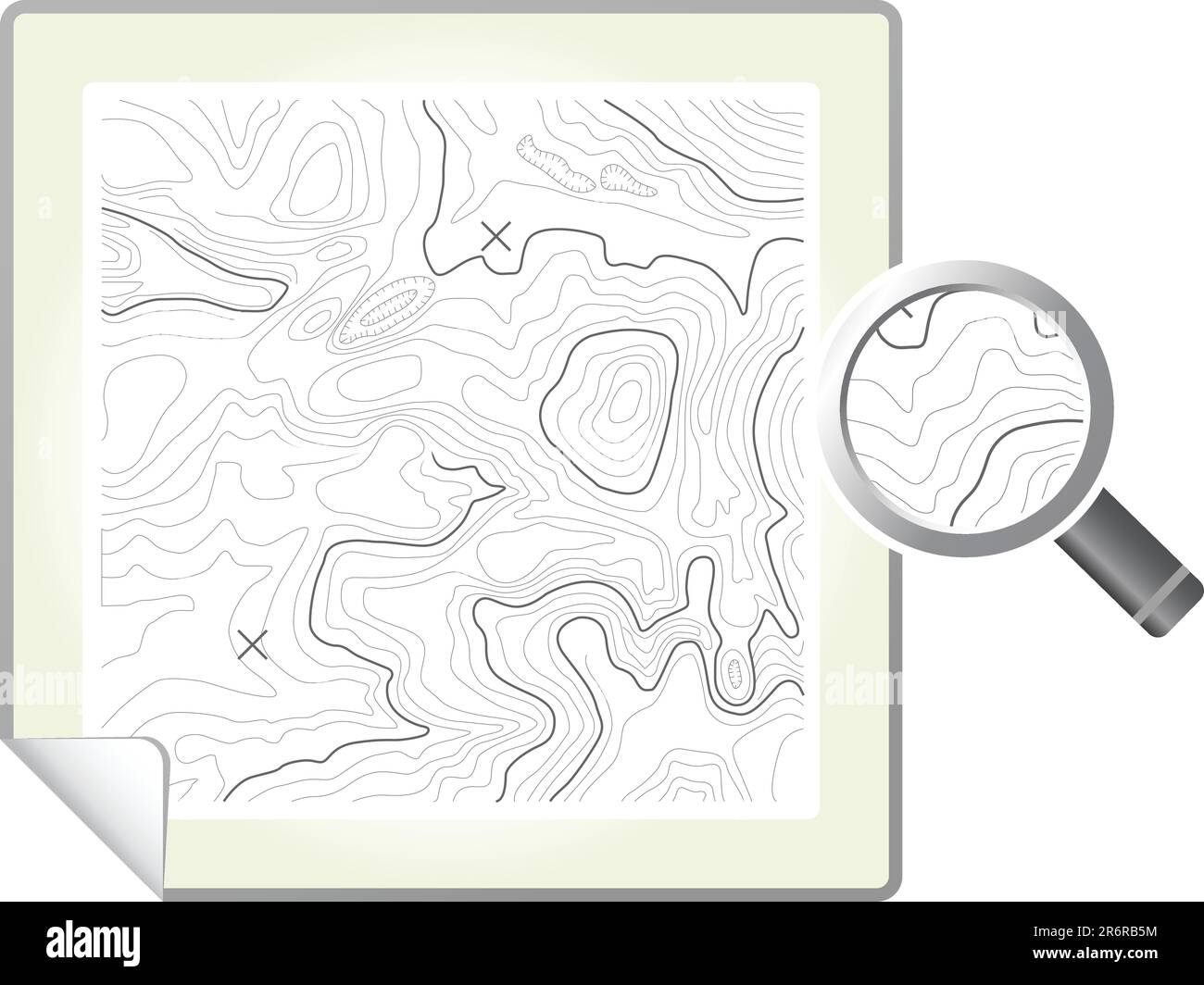 Dessin topographique Banque d'images vectorielles - Alamy
