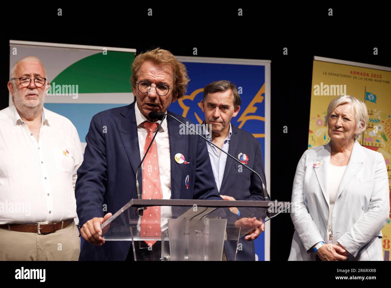 Rouen, France. 10th juin 2023. Daniel Havis, Jean-Paul Rivière et ...