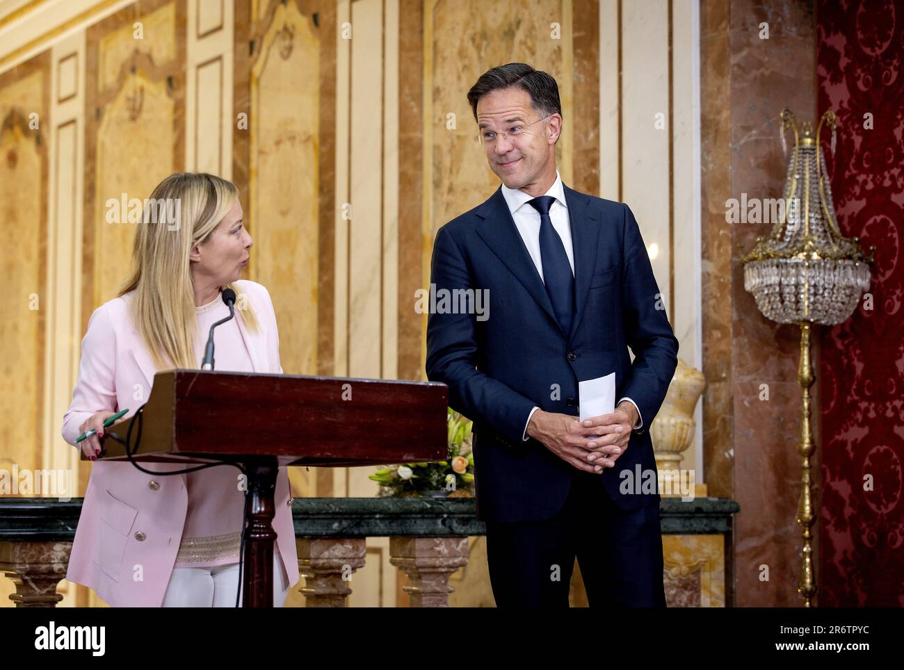 TUNIS - le Premier ministre Mark Rutte, accompagné du président Ursula ...