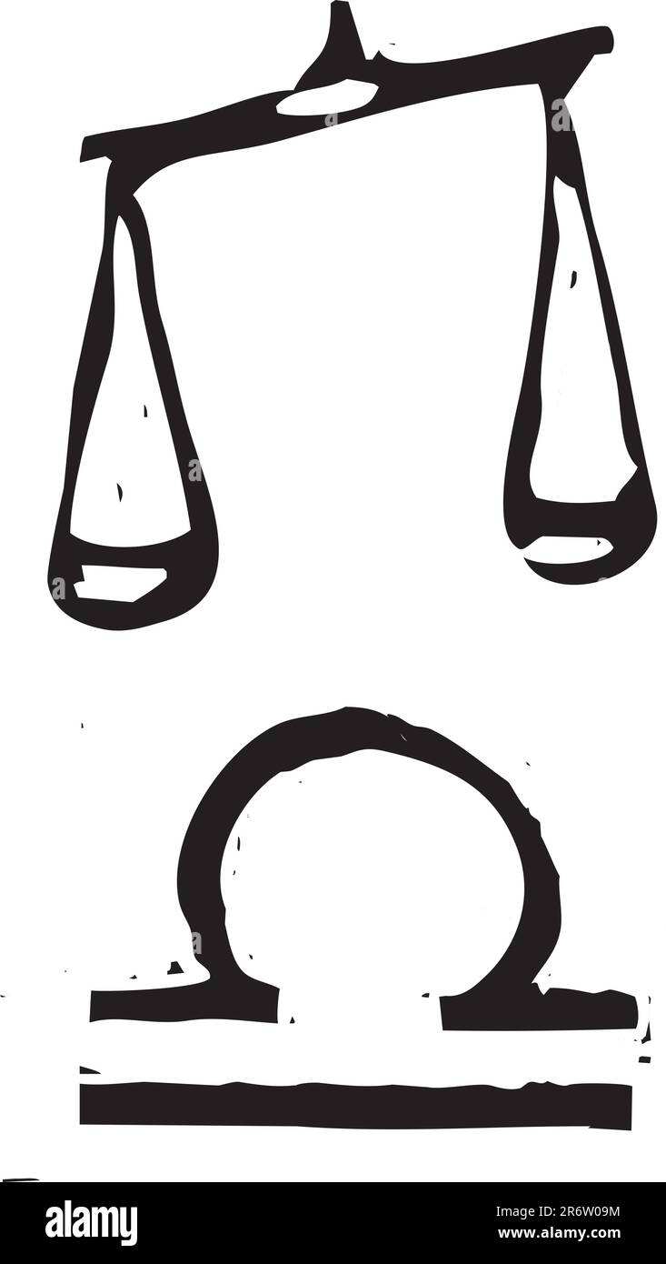 Signe zodiaque balance Banque d'images vectorielles - Alamy