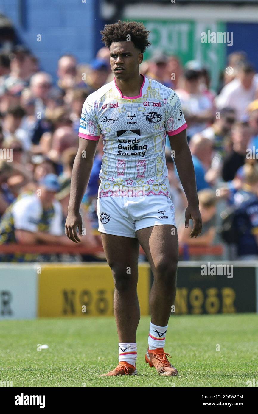 Leon Ruan #31 de Leeds Rhinos à ses débuts pendant le match de la Super ...
