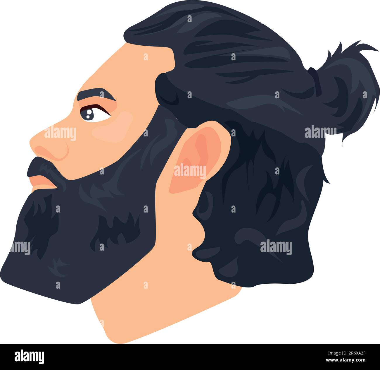 Icône barbe tendance. Elément vectoriel coloré de la collection de ...