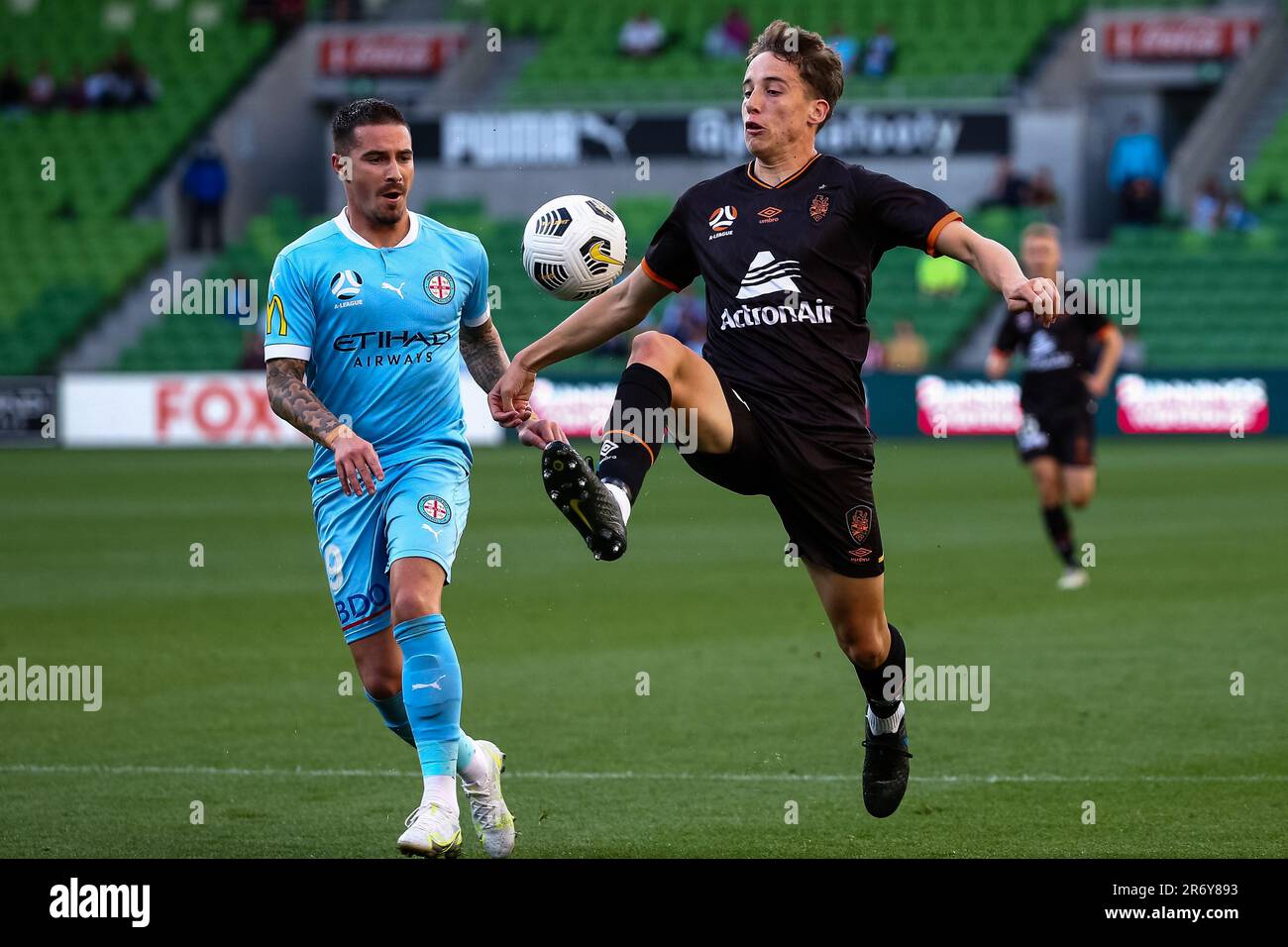 MELBOURNE, AUSTRALIE - 9 MAI : le Kai Trewin du FC roar de Brisbane ...