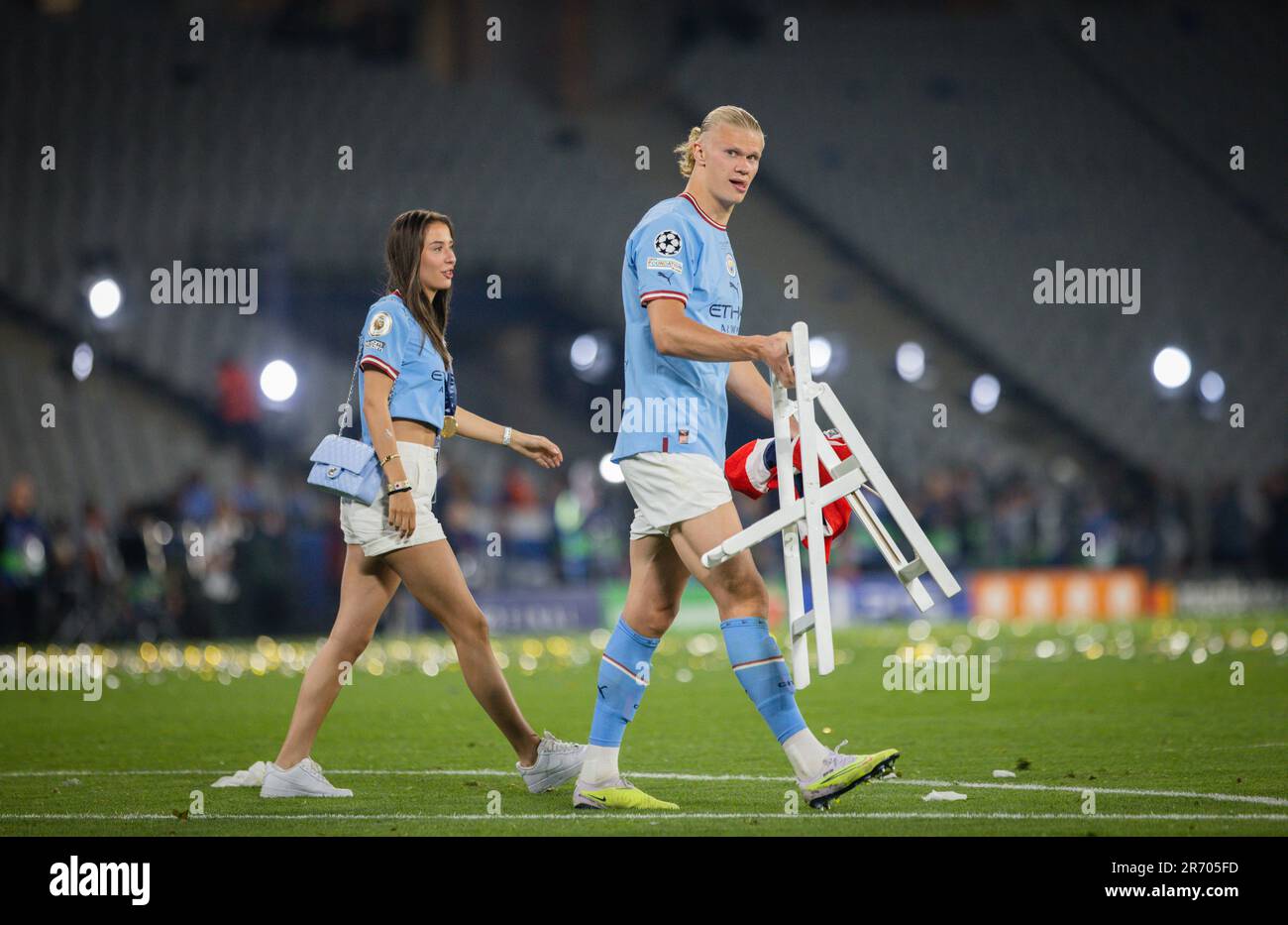 Istanbul, Turquie. 10th juin 2023. Erling Haaland (ville) mit Freundin ...