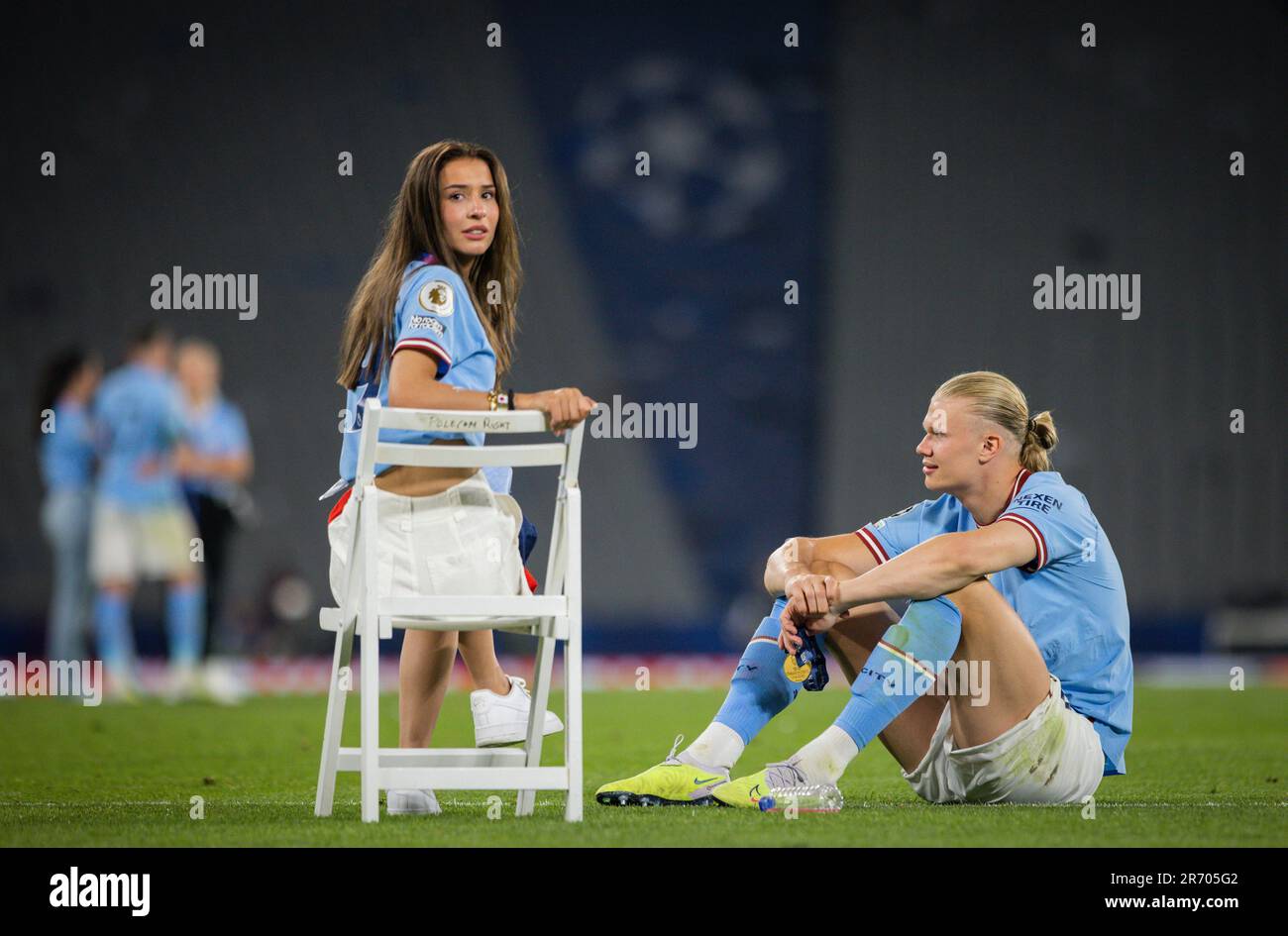 Istanbul, Turquie. 10th juin 2023. Erling Haaland (ville) mit Freundin ...
