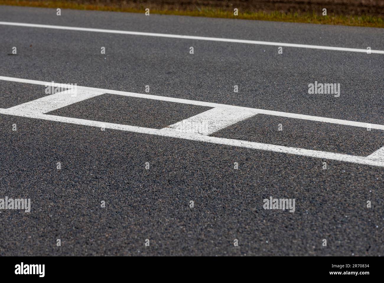 Détails d'une route asphaltée, faisant partie d'une route asphaltée ...
