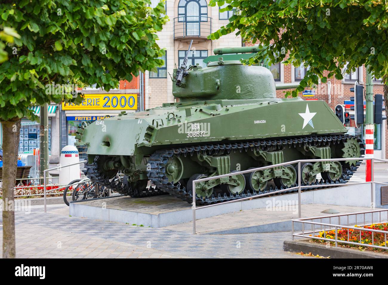 Bastogne, Belgique - 9 juillet 2010 : M4A3(75)W char Sherman américain ...