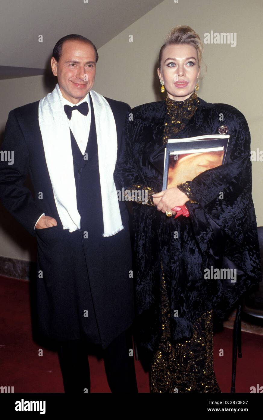 Milano - Silvio Berlusconi - archivio anni 90nella foto : Silvio Berlusconi con la ex moglie ...