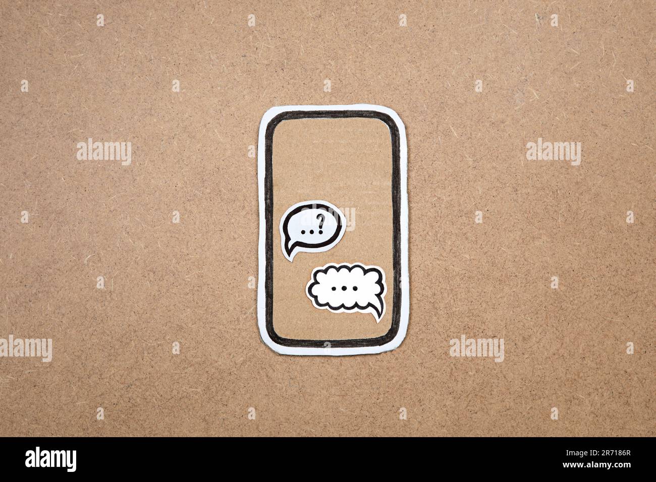 Symbol phone icon drawn Banque de photographies et d’images à haute ...