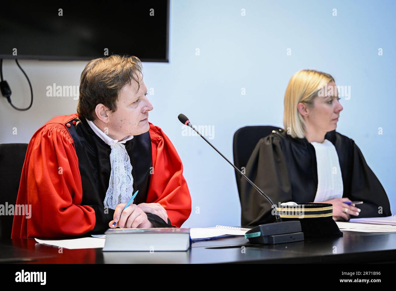 Président de la cour Jos Decoker photographié lors de la session de ...