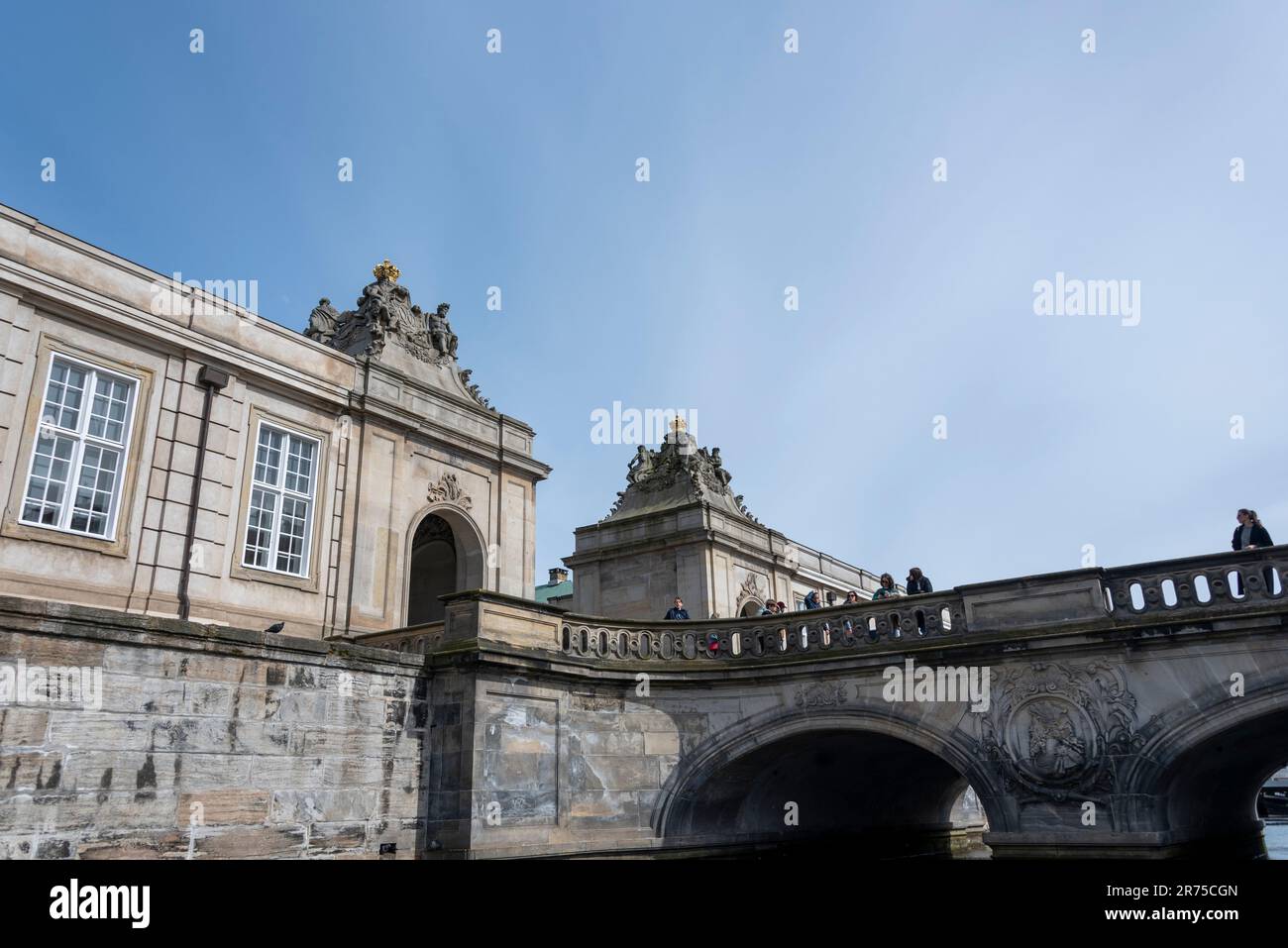 Château de Christiansborg, Marmorbroen (pont de marbre), Copenhague, Danemark Photo Stock - Alamy
