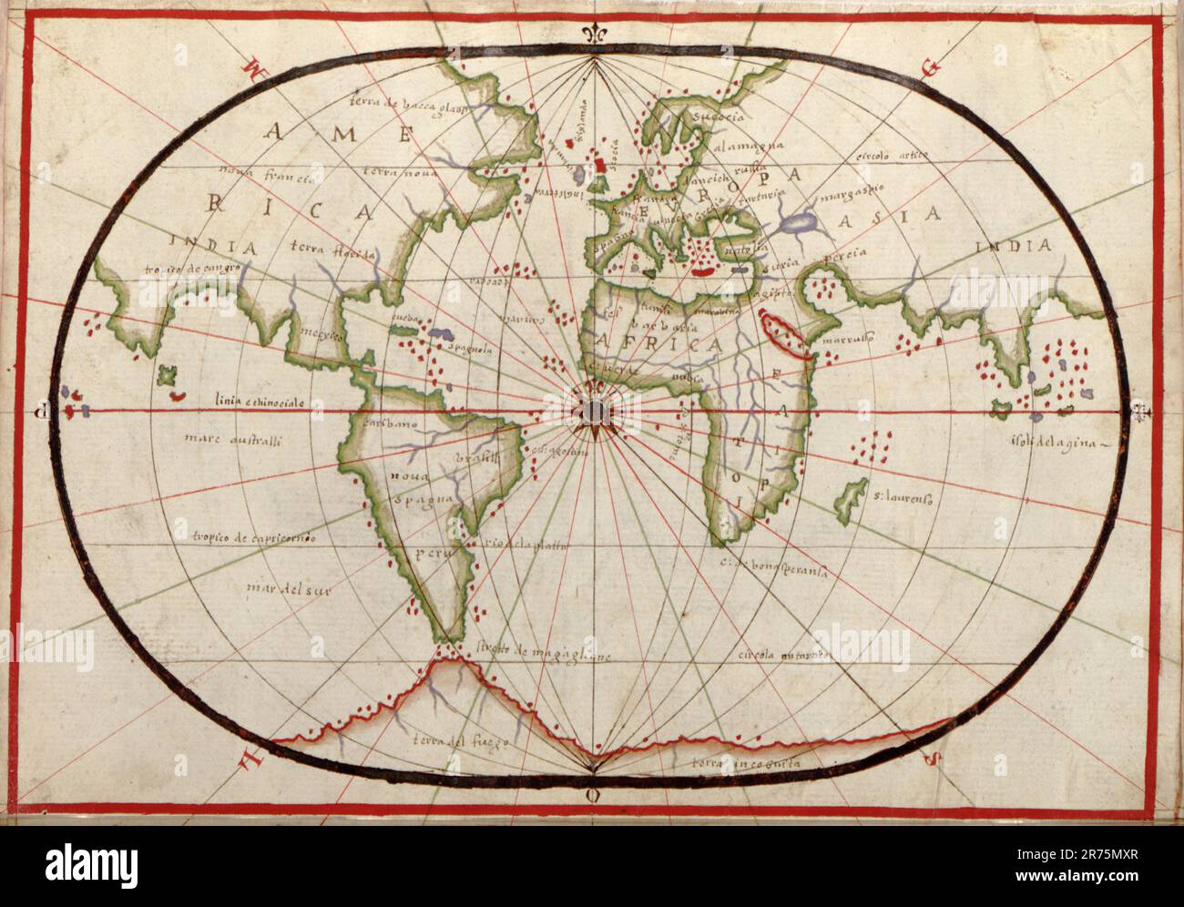 Carte du monde du 16ème siècle Banque de photographies et d’images à ...