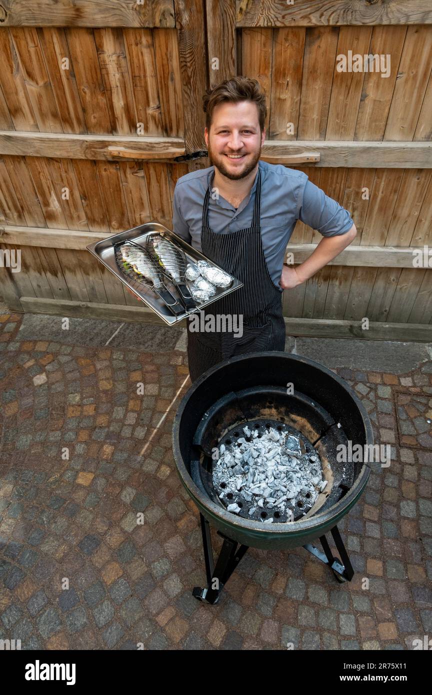 Italie, Tyrol du Sud - Alto Adige, Vinschgau, Glurns, Restaurant FLURIN ...