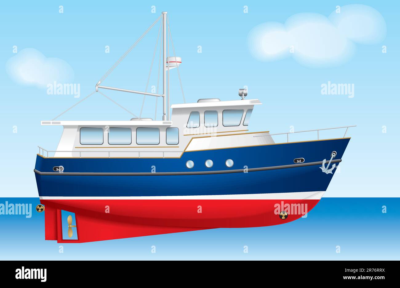Naviguer sur une partie du bateau Banque d'images vectorielles - Alamy