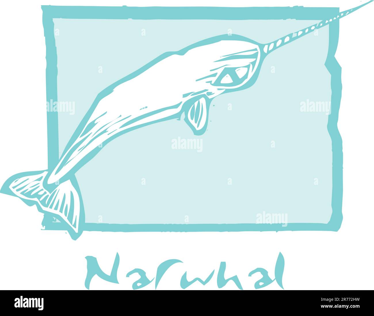 Narwhal vector image Banque d'images vectorielles - Alamy