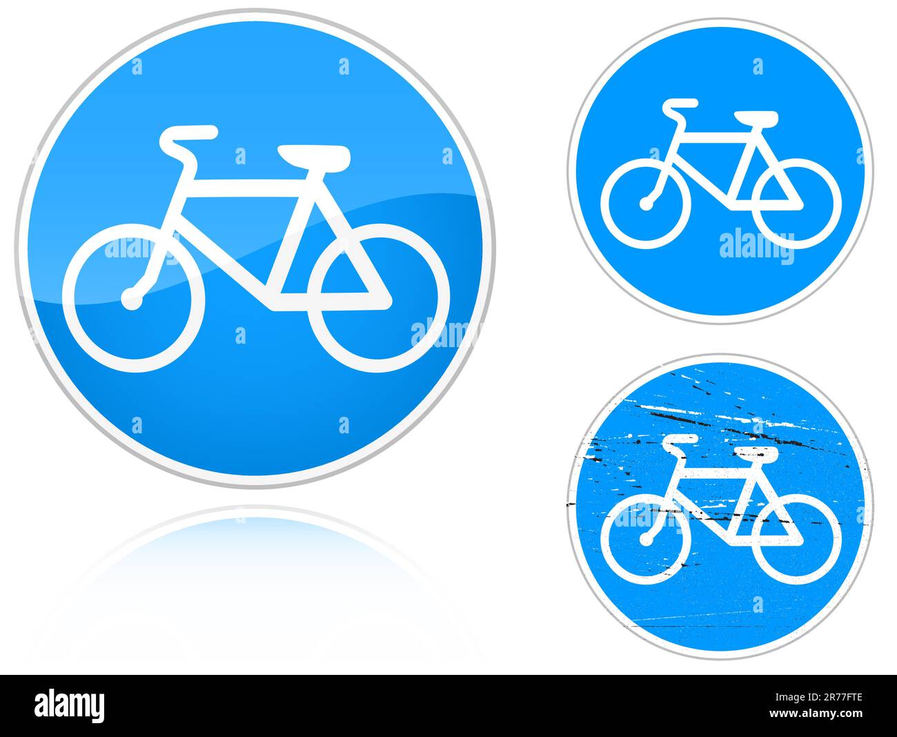 Pictogramme d'une piste cyclable Banque d'images vectorielles - Alamy