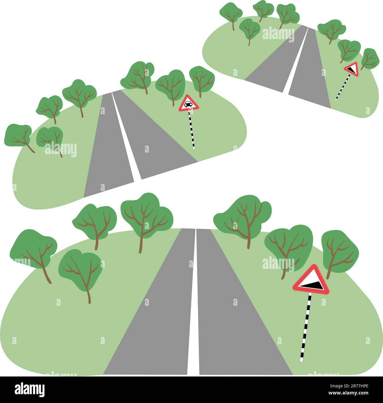 Panneaux routier Banque d'images vectorielles - Alamy