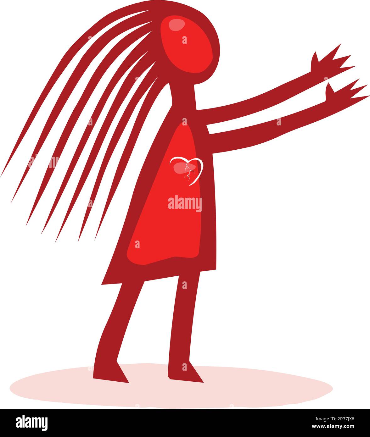 Femme rouge Banque d'images vectorielles - Alamy