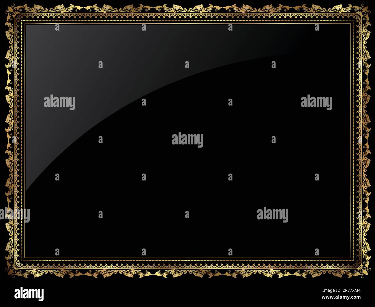 Gold frame border Banque d'images vectorielles - Alamy