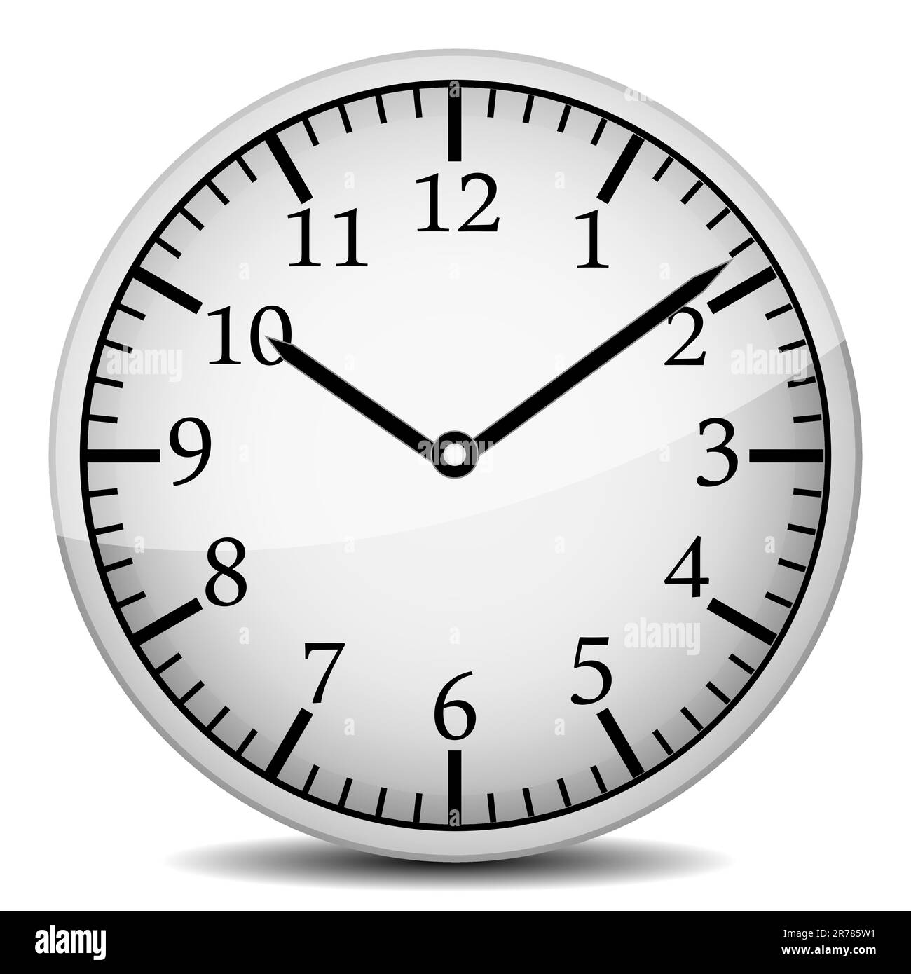 Chiffre sur une horloge Banque d'images noir et blanc - Alamy