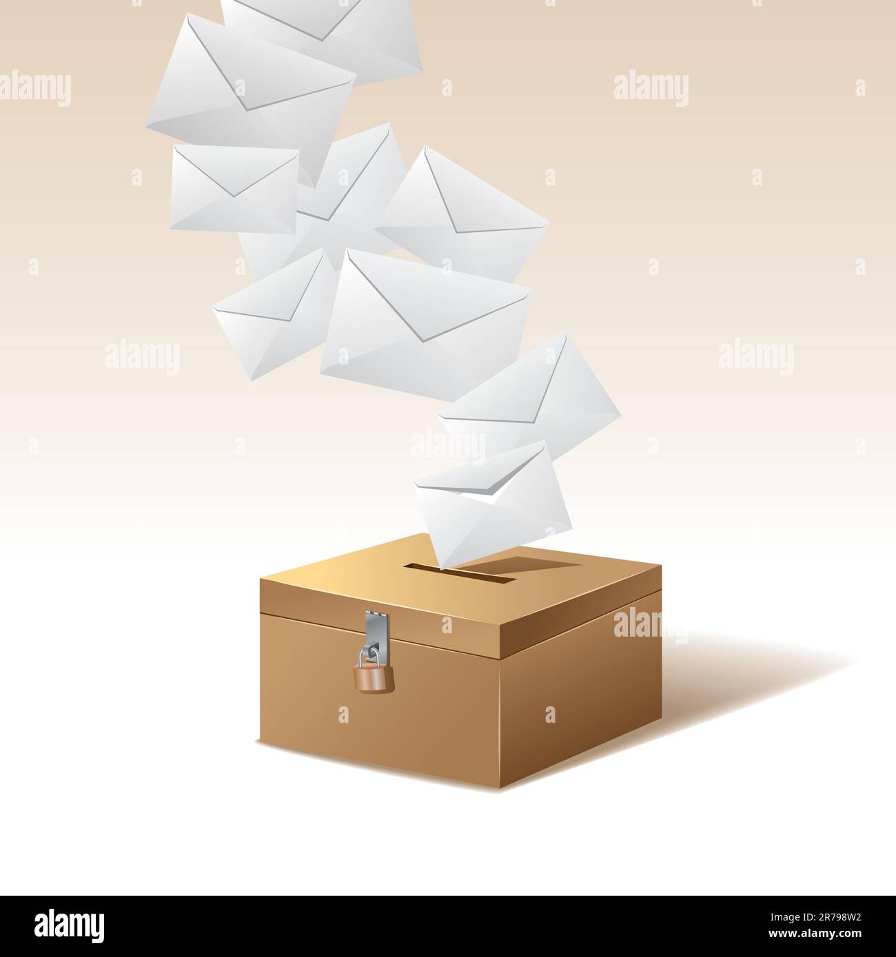Urne vote démocratique Banque d'images vectorielles - Alamy