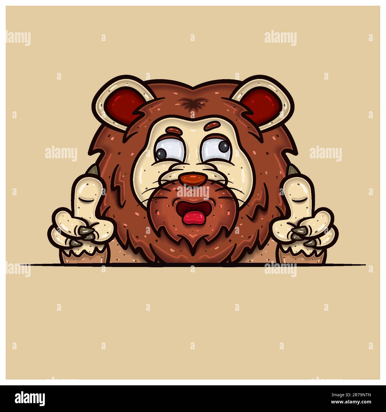 Crazy lion cartoon safari Banque de photographies et d’images à haute résolution - Alamy