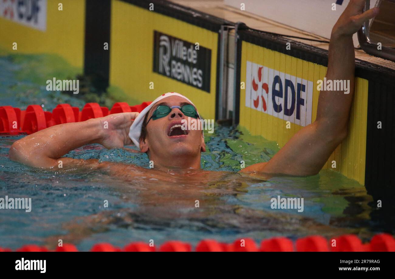 Clément BIDARD de Mulhouse hommes final 100 M brasse pendant les Championnats de natation d ...