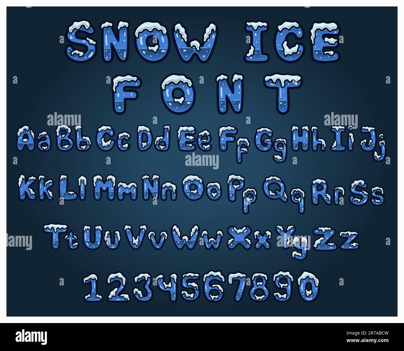 Ice font alphabet Banque de photographies et d’images à haute ...