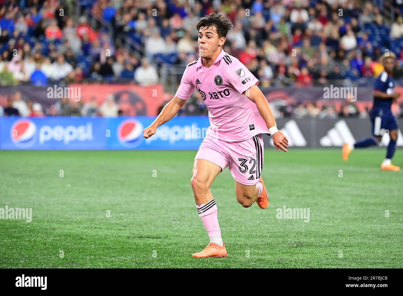 10 juin 2023; le défenseur de l'Inter Miami Noah Allen (32) dans le jeu ...