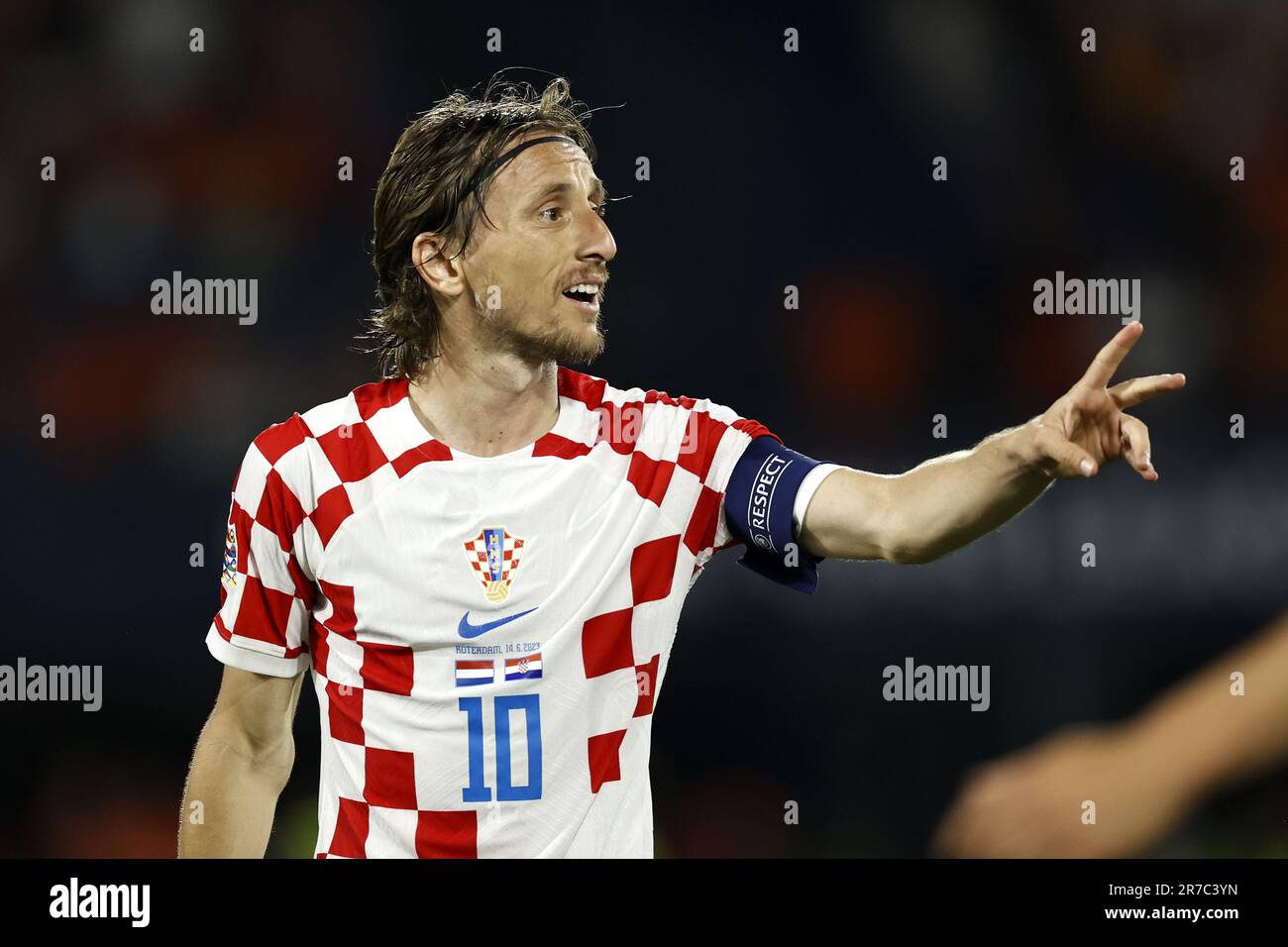 ROTTERDAM - Luka Modric de Croatie lors du match semi-inal de la Ligue ...
