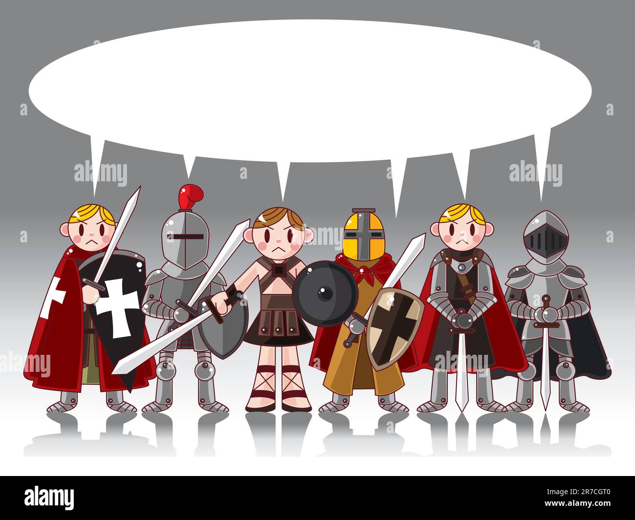 Chevalier de la bande dessinée Banque d'images vectorielles - Alamy