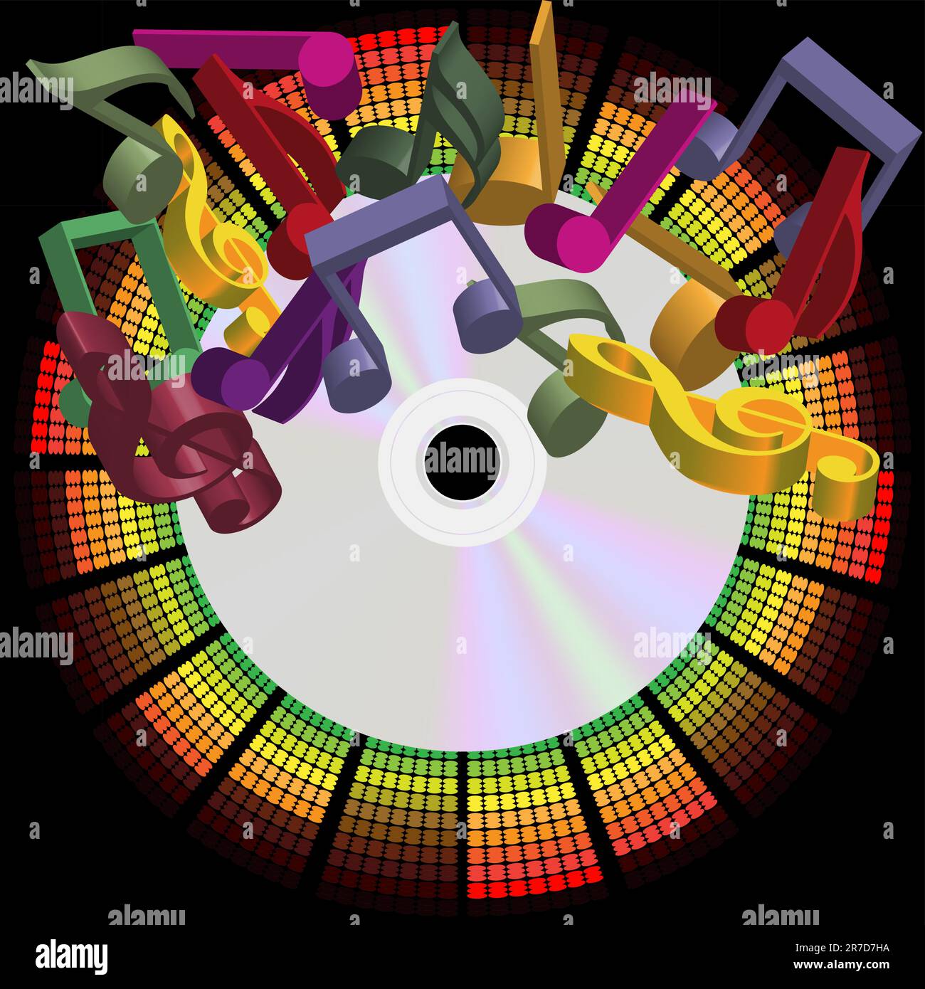 Sound equalizer background showing music Banque d'images vectorielles ...