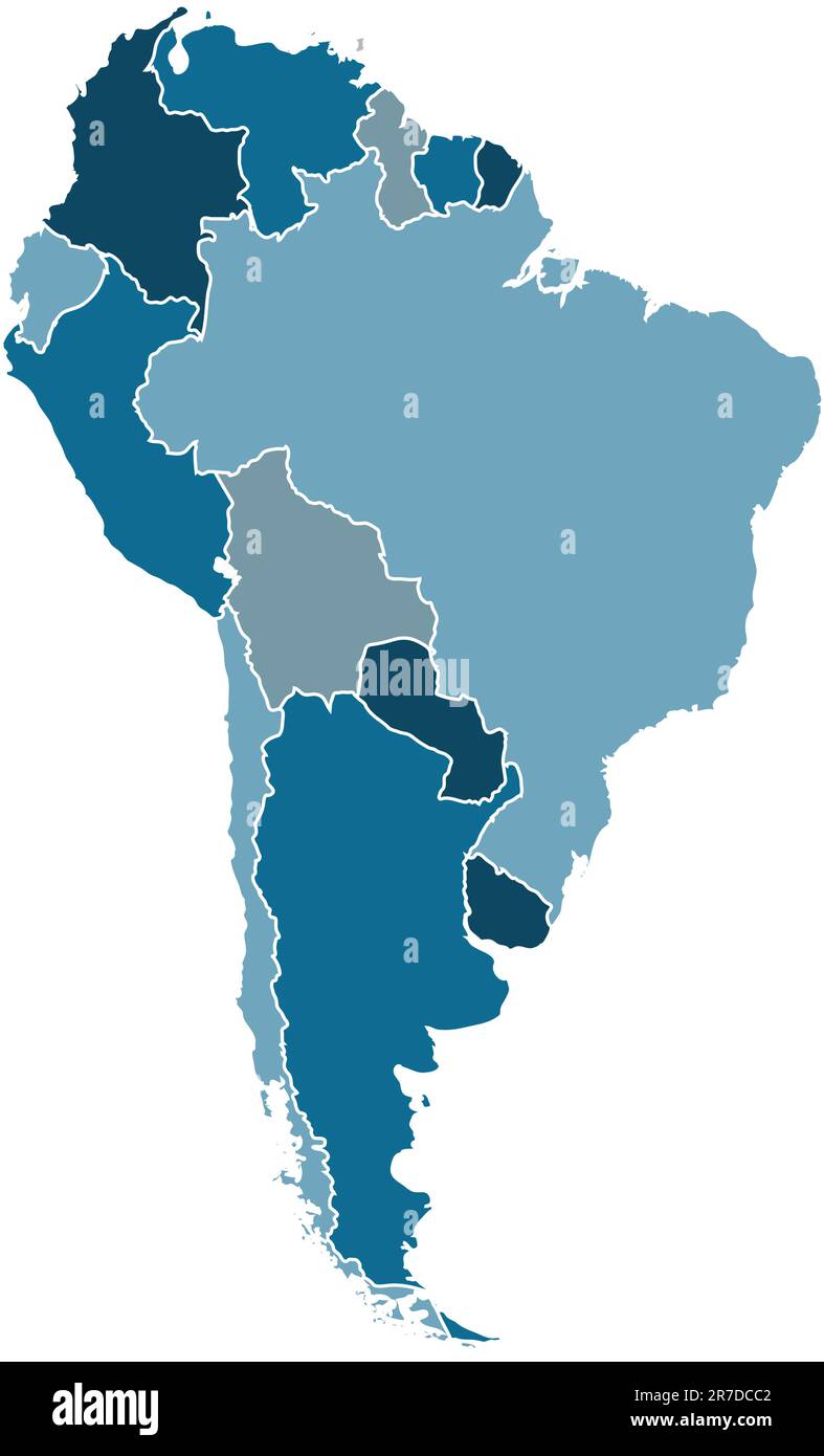 Mappa politica del sud america Banque de photographies et d’images à ...
